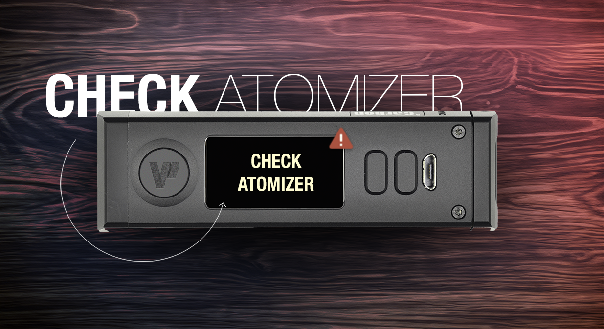 Que faire lorsque ma cigarette électronique affiche "check atomizer ...