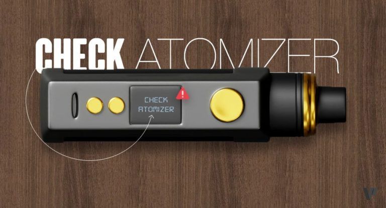 Que faire lorsque ma cigarette électronique affiche "check atomizer ...