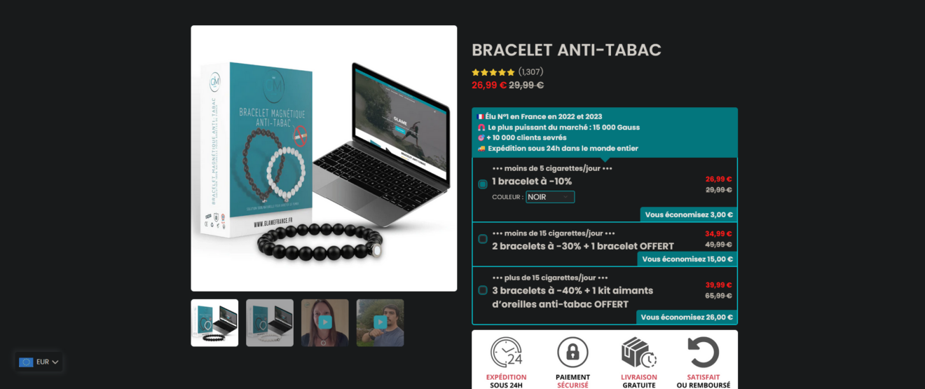 Glame, le super bracelet pour arrêter de fumer et vapoter - Vaping Post