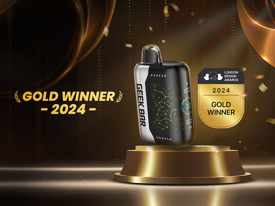 GEEKBAR Triomphe aux London Design Awards 2024 avec le Gold Award pour PULSE X - Vaping Post
