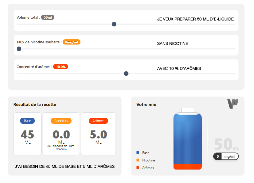 Calculateur e-liquide DIY - Vaping Post